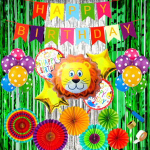 jungle gang happy birthday jungle theme party decorations kit items set ...