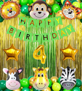 Flipkart.com | groovy dudz Solid 4th Birthday with Jungle Theme ...