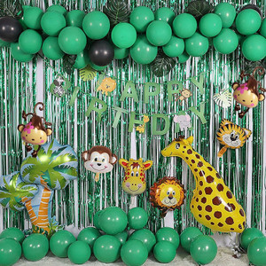 Party Propz Jungle Theme Birthday Decoration Kit - 72Pcs For Boys Girls ...
