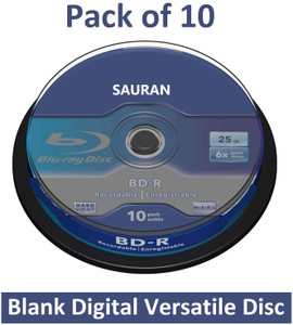 Sauran DVD Recordable Pack of 10 Blank Digital Versatile Disc DVD 25 GB - Sauran : Flipkart.com