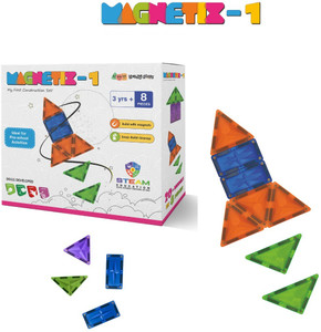 ZEPHYR Magnetix-1 Magnetic Tile Construction Set for Kids - Magnetix-1 Magnetic Tile ...