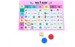 wonderLearn Literacy Roll and blend board game Educational Board Games ...