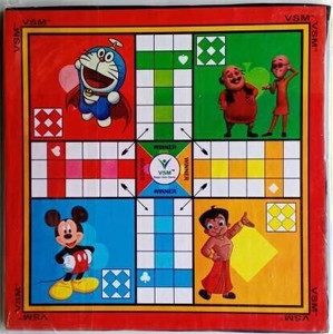 A S Ludo + Snake & Ladders 2 in 1 Combo With One Set Of Plastic coin & Dice board Game Party ...
