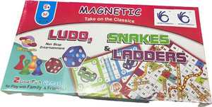Sports Perfect Magnetic Ludo, Snakes and Ladders Party & Fun Board Game - Magnetic Ludo, Snakes ...