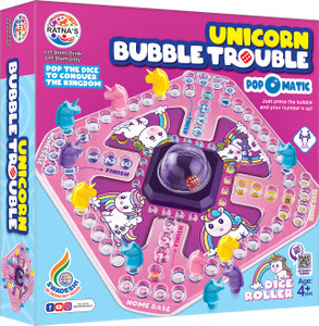 Ratnas Unicorn Bubble Trouble (1955) Pop O Matic Dice Roller Ludo Party ...
