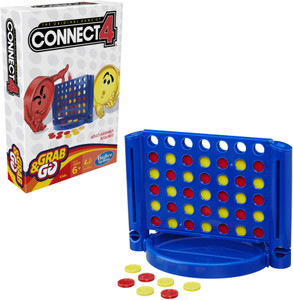 HASBRO GAMING Connect 4 Grab and Go Travel Game Strategy & War Board Game - Connect 4 Grab and ...