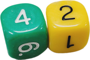 90 Degree Number Dice Cube for Indoor Kids Board Games Like Ludo Snake ...