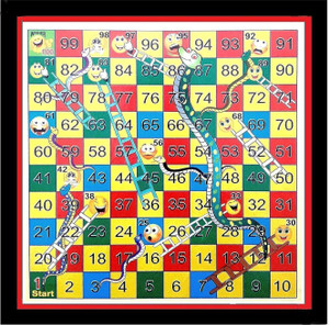 A S Wooden Ludo + Snake & Ladders 2 in 1 Combo With One Set Of Plastic coin & Dice board Game ...