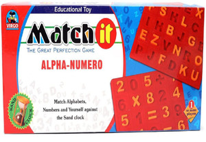 YUIOP - Match It Alpha Numero - Kids Educational Toy - Child Friendly- With Sand Timer Word ...