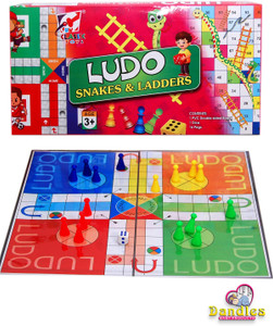 DANDLES Ludo N Snakes & Ladders Board Game for Kids & Family | 3+ Years Party & Fun Games Board ...