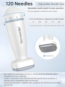 cureum Derma Stamp Adjustable 0~2mm 120 needles- for Hair growth, Skin care Price in India - Buy ...