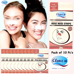 CLENZ U Deep Cleansing Rose Nose Strips 3s (Pack of 10PC) Price in India - Buy CLENZ U Deep ...