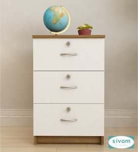 SIVOM Kresta Multipurpose Storage Drawer/Study/Home/Office Engineered Wood Close Book Shelf ...