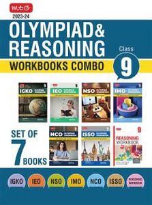 MTG Olympiad Workbook and Reasoning Book Class 9 Combo for NSO-IMO-IEO-NCO-IGKO-ISSO (Set of 7 ...