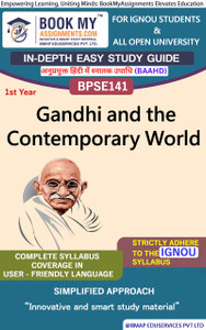 IGNOU BPSE 141 Gandhi and the contemporary world Study Material (In ...