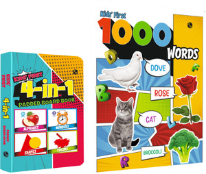 PW Kids Combo of 2 Books | 4 in 1 Padded Board Book & First 1000 Words ...