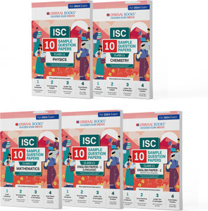 Oswaal ISC 10 Sample Question Papers Class 11 Physics, Chemistry, Mathematics, English Paper-1 ...