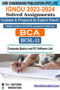 IGNOU BCSL 13 Solved Assignment 2023-24 Computer Basics and PC Software Lab IGNOU Solved ...