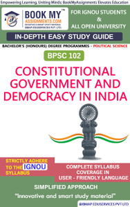 IGNOU BPSC 102 Constitutional Government and Democracy in India Study Material (In Depth Guide ...
