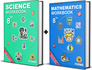 PGRMS Workbook of Class 8 (Set of 2 book) Maths and Science Covering NCERT CBSE, olympiads ...