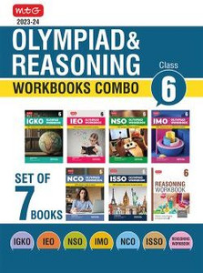 MTG Olympiad Workbook and Reasoning Book Class 6 Combo for NSO-IMO-IEO-NCO-IGKO-ISSO (Set of 7 ...