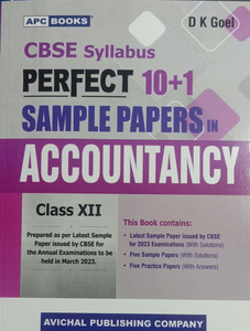 CBSE SYLLABUS PERFECT 10 1 SAMPLE PAPERS IN ACCOUNTANCY CLASS XII Buy