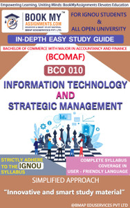 IGNOU BCO 010 Information Technology and Strategic Management Study ...