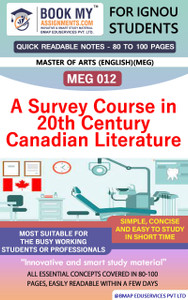 IGNOU MEG 12 A Survey Course in 20th Century Canadian Literature Study Material For IGNOU ...