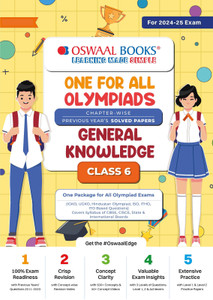 Oswaal One For All Olympiad Class 6 General Knowledge Previous Years
