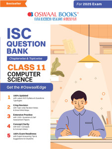 Isc Question Bank Solved Papers_class 11_computer Science_for Exam 202: Buy Isc Question Bank ...