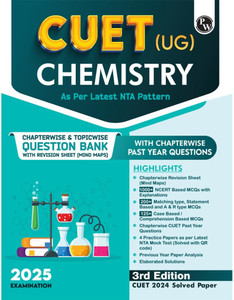 PW CUET (UG) Chemistry 2025 Chapterwise & Topicwise Question Bank with Past Year Questions (PYQs ...