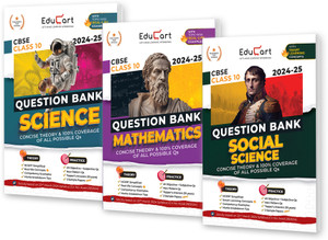 (OLD) Educart CBSE Class 10 Question Bank Science, Mathematics & Social Science 2024-25 Bundle ...