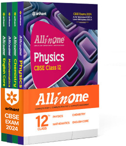 Arihant All In One Class 12th Physics, Chemistry, Mathematics, English Core for CBSE Exam 2024 ...