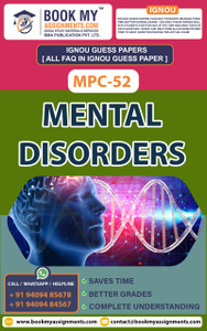 MPC 052: Mental Disorders| IGNOU GUESS PAPERS: Buy MPC 052: Mental Disorders| IGNOU GUESS PAPERS ...