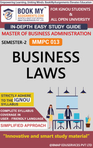 IGNOU MMPC 013 Business Laws Study Material (In Depth Guide) For Ignou Student: Buy IGNOU MMPC ...