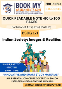 IGNOU BA General BSOG 171 Indian Society: Images and Realities Guide | 130-150 Pages | Quick ...