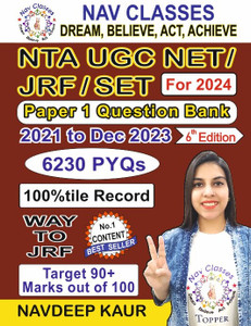 NTA UGC NET / JRF / SET Paper 1 Question Bank 2021 to Dec 2023, total 6230 PYQs- Updated New ...