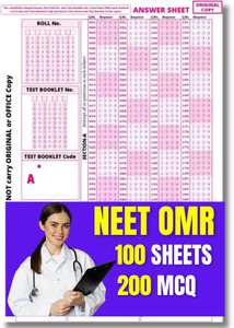OMR Sheet for NEET 200 MCQ’s A4 Size, 100 Practice Sheets For Competitive Exams - OMR Sheet for ...