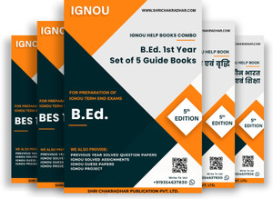 B.Ed. 1st Year IGNOU Study Material Combo in Hindi Medium (Set of 5 IGNOU Guide Books including ...