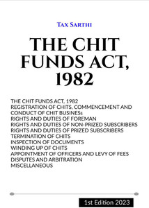 THE CHIT FUNDS ACT, 1982 | 1st Edition 2022: Buy THE CHIT FUNDS ACT, 1982 | 1st Edition 2022 by ...