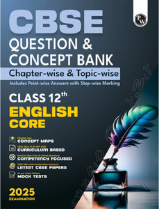(Old Edition) PW CBSE Question & Concept Bank (QCB) Class 12 English Core 2024 - 2025 Chapter ...
