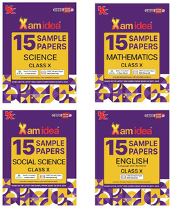 Xam idea Class 10th 15 Sample Papers Bundle Set of 4 Books (Science, Social Science, Mathematics ...
