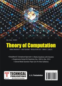 Theory of Computation for BE Anna University R21CBCS (IV - CSE /IT ...