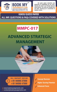IGNOU MMPC 017 Advanced Strategic Management | Guess Paper| Important Question Answer Master of ...