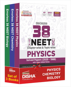 Disha Errorless 38 Years NTA NEET (UG) Chapter-wise & Topic-wise Physics, Chemistry & Biology ...