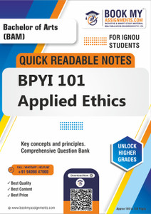 IGNOU BPYI 101 Applied Ethics Quick Readable Study Notes For Academic