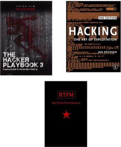 Set of 3 (The Hacker Playbook 2 + Hacking: The Art of Exploitation 2nd Edition + Rtfm: Red Team ...