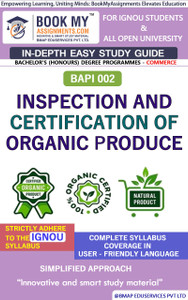 IGNOU BAPI 002 Inspection and Certification of Organic Produce In Depth ...