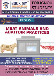 IGNOU BPVI 22 Meat Animals and Abattoir Practices Quick Readable Notes ...