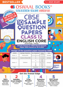 Oswaal Cbse Sample Question Papers Class 12 English Core for 2023 Board Exam: Buy Oswaal Cbse ...